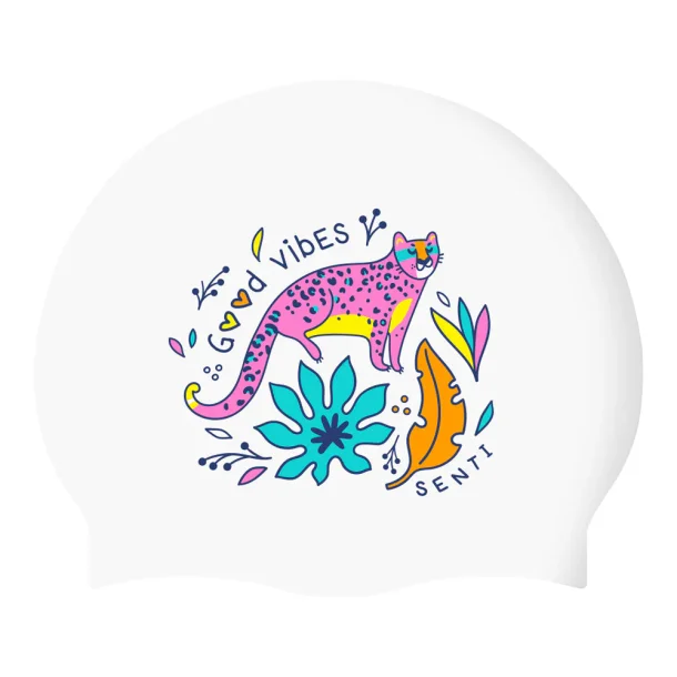 leopard swimming cap